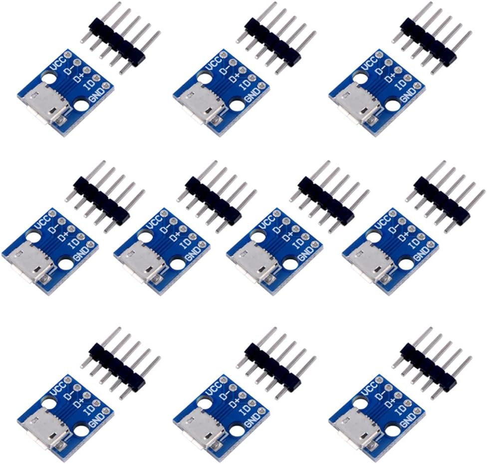 Amazon.com: WMYCONGCONG 20 PCS Micro USB Power Adapter 5-Pin Board 2 ...
