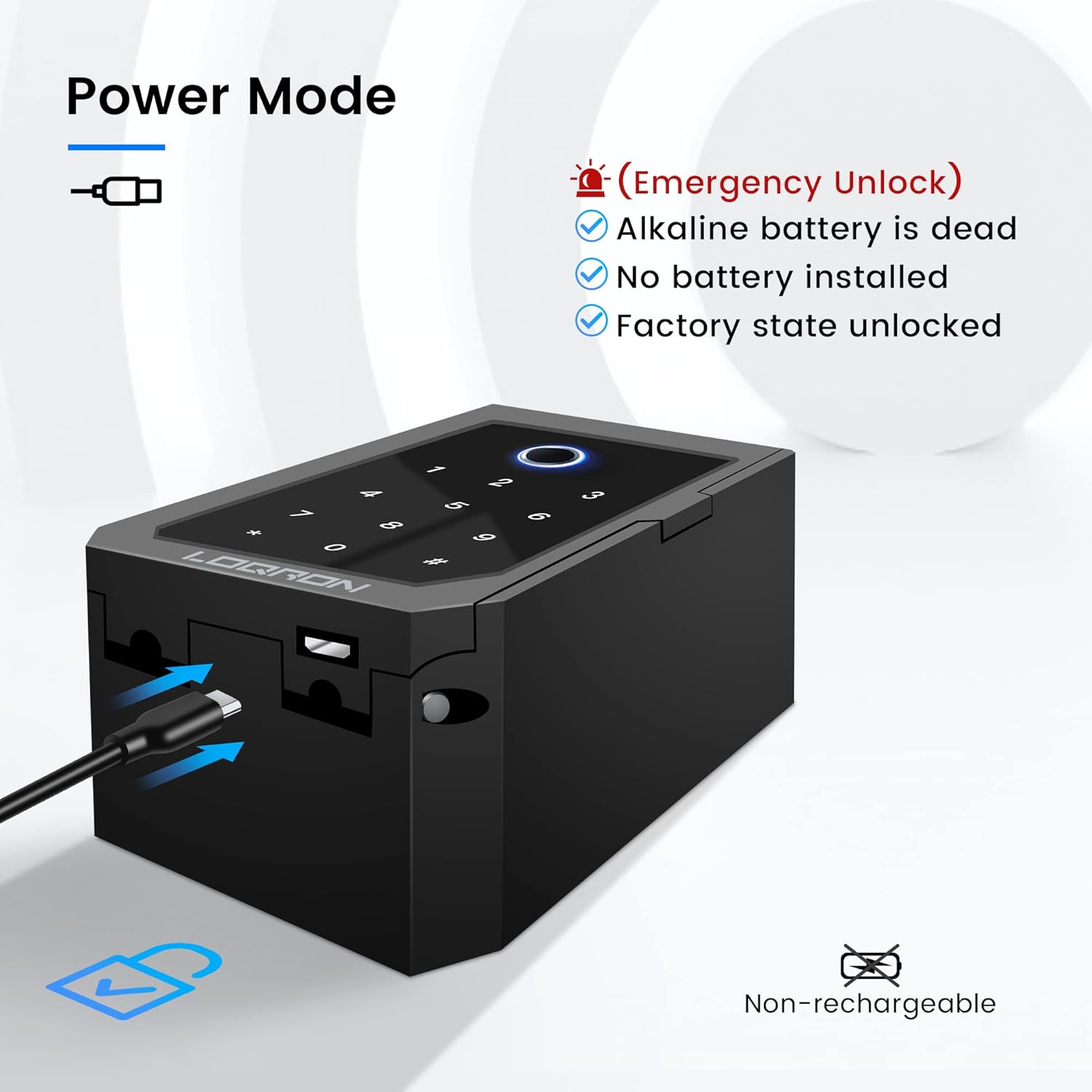 Buy LOQRON Smart Key Lock Box, Bluetooth Fingerprint Lock Box with APP ...