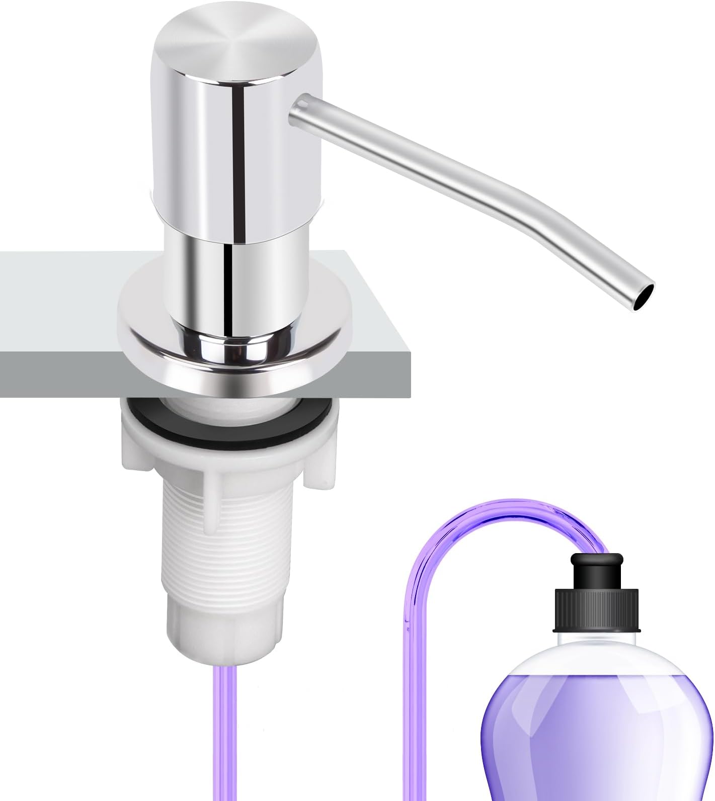 Amazon.com: Built in Sink Soap Dispenser, Countertop Lotion Hand ...