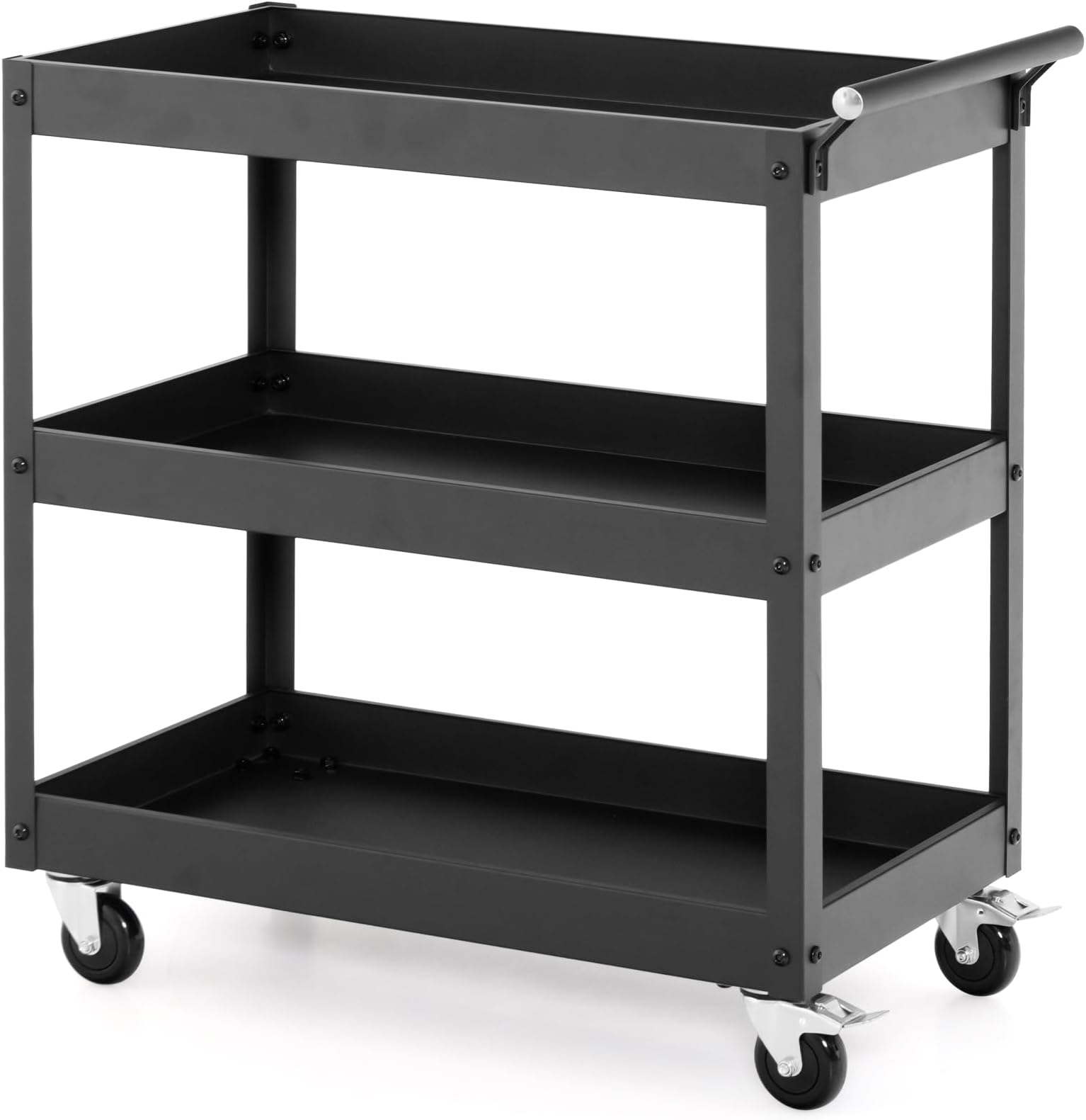 VEVOR 550LBS Heavy Duty Plastic Rolling Utility Cart with 360° Swivel ...