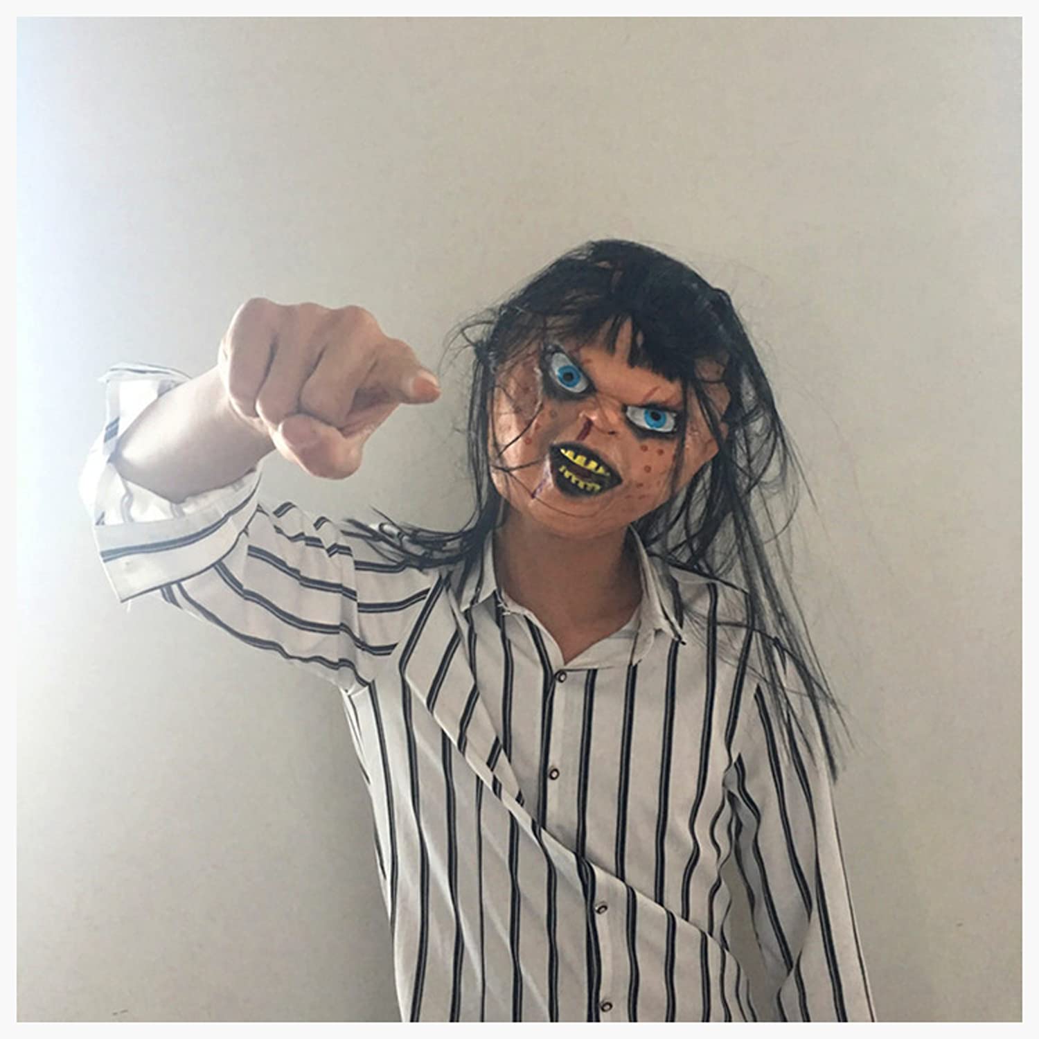 Buy Rrunzfon Halloween Horror Demon Headgear Zombie Ghost Face Ghost ...