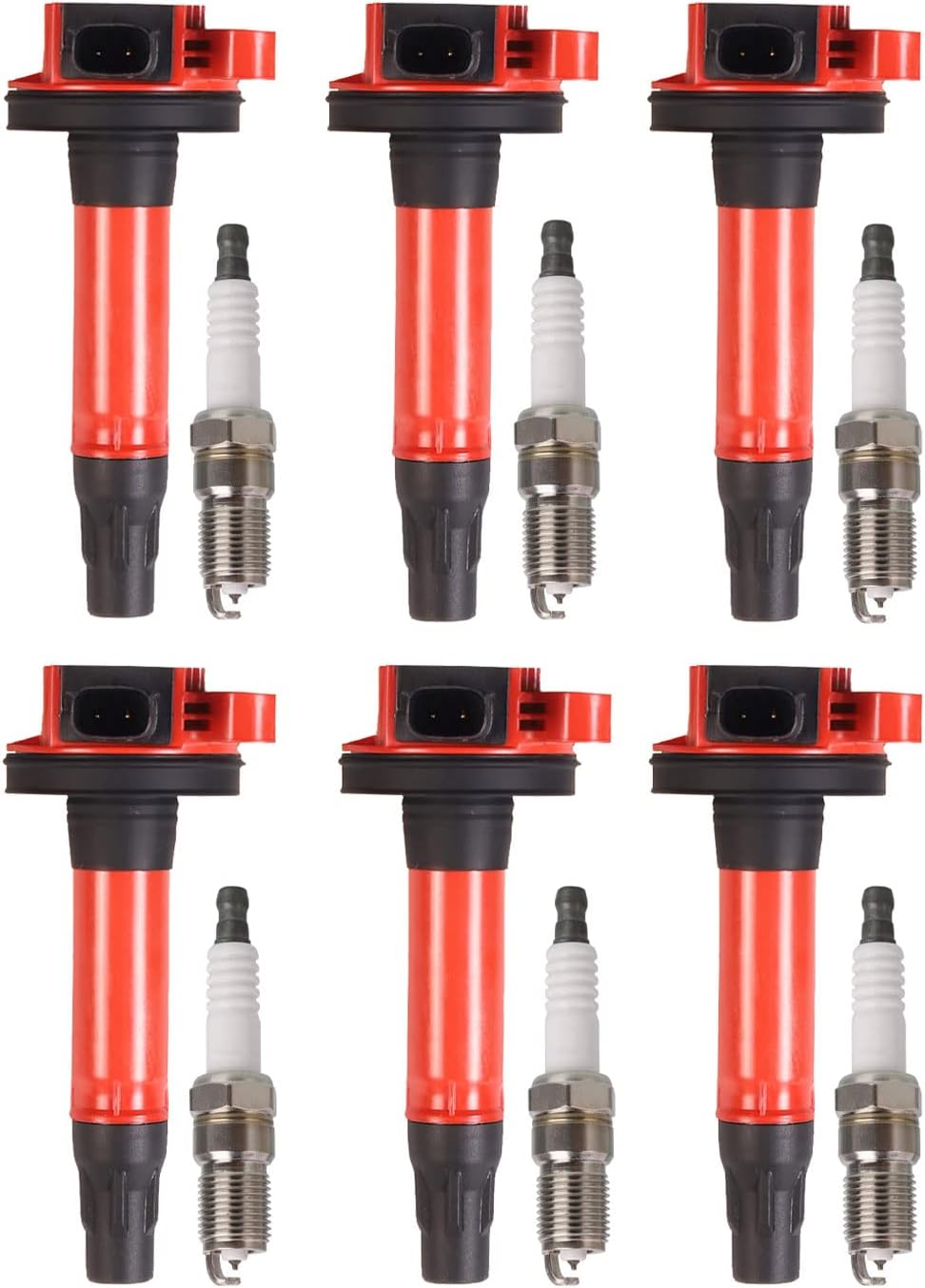 Amazon.com: MAS Set of 6 Ignition Coil Pack & 6Pcs Motorcraft Spark ...