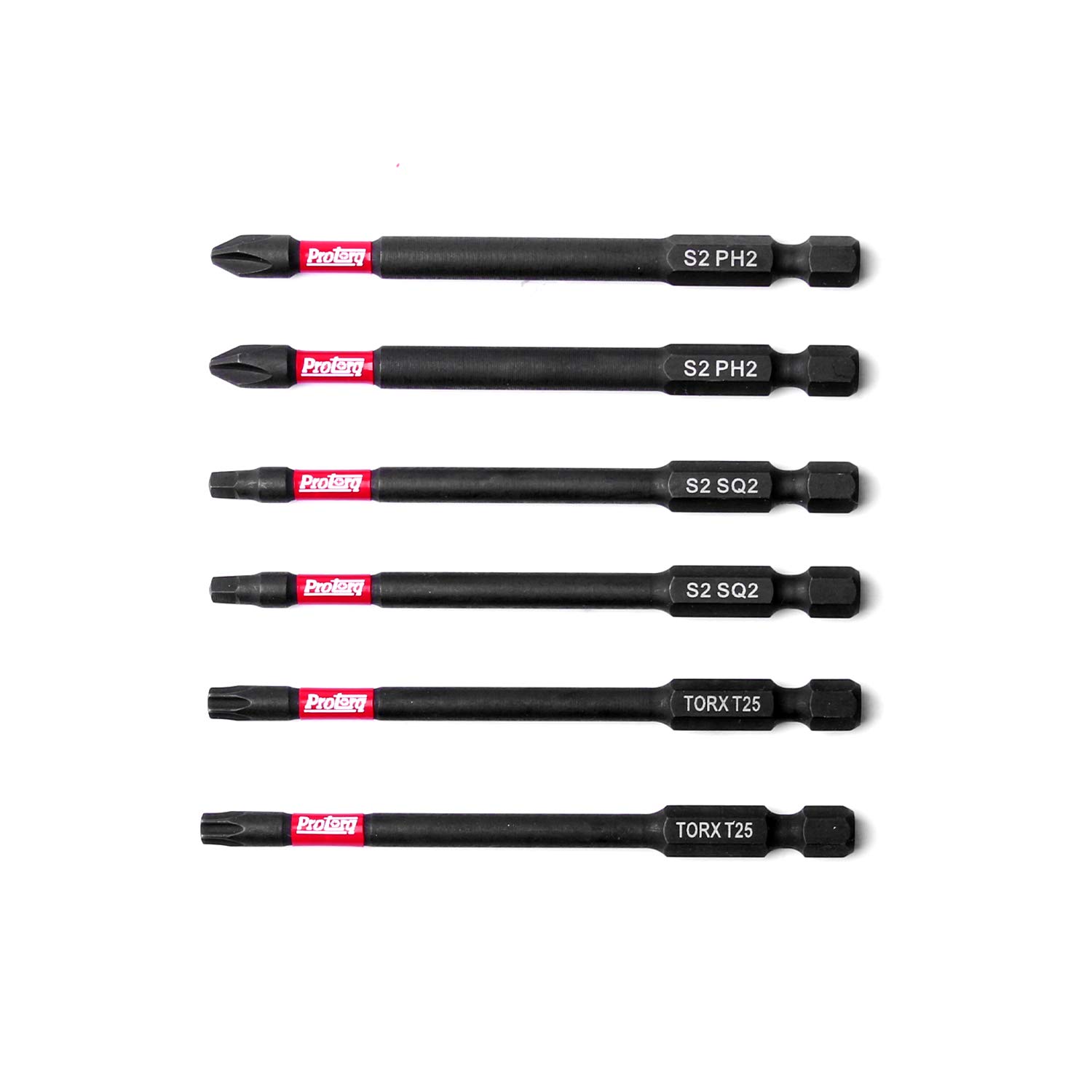 Snapklik.com : Impact Bit Set W/clip, 2 Phillips, 2 Square, T25 TORX, 6 ...