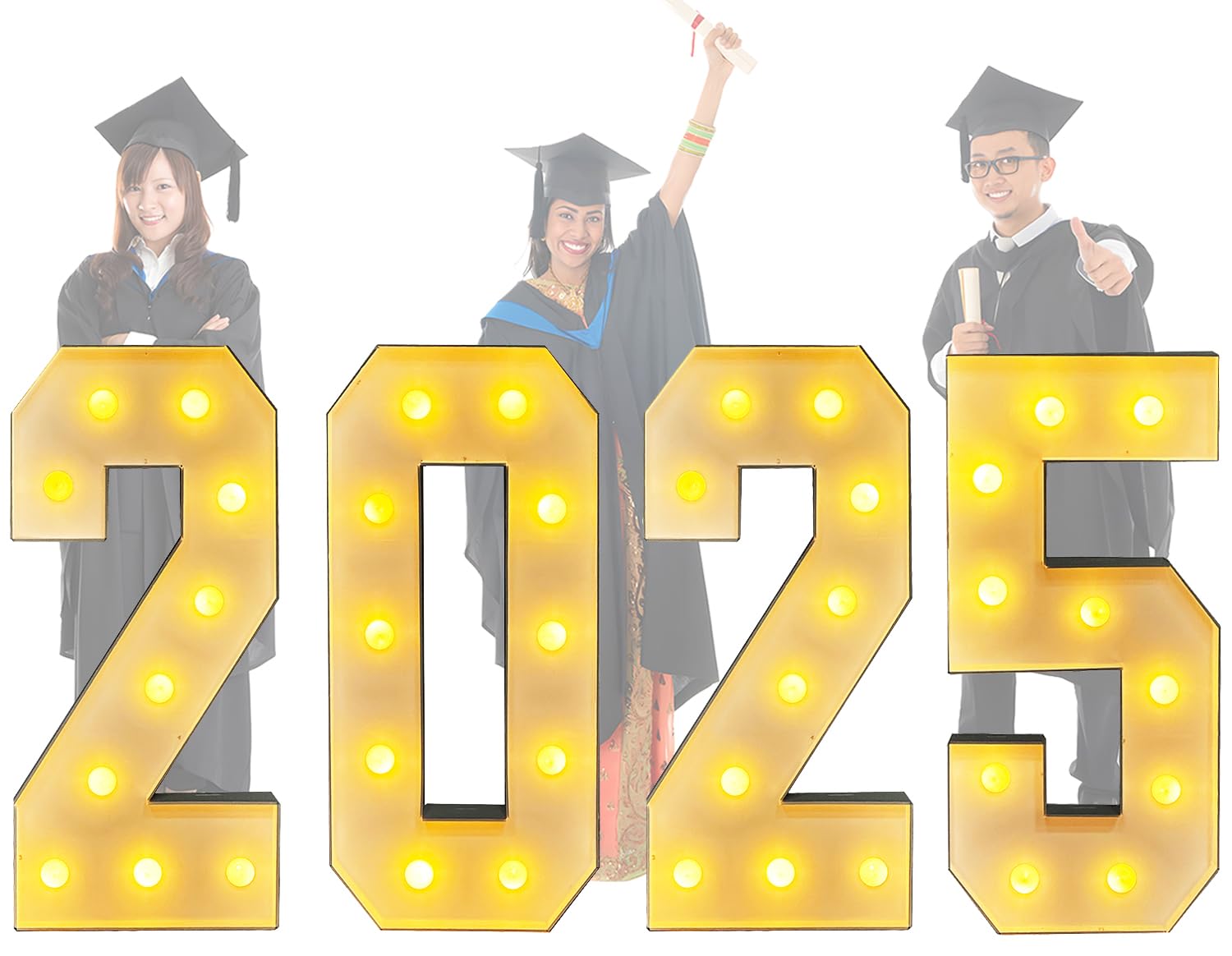 Snapklik.com : LANGXUN 3ft 2025 Numbers GRAD Letters Kit For Graduation ...