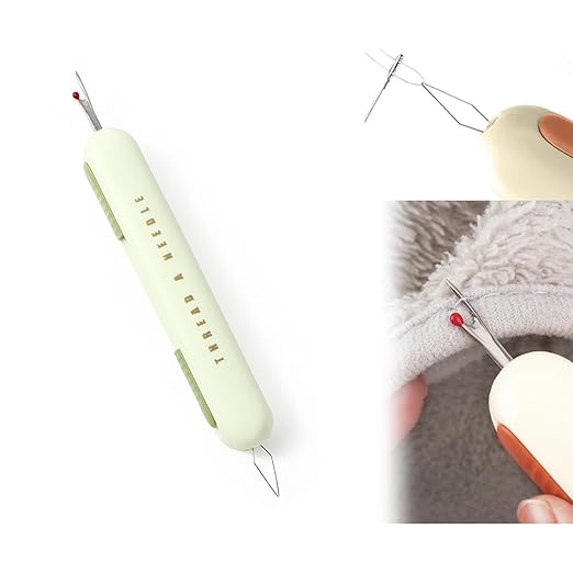 2 in 1 Needle Threader Tool,Seam Ripper&Needle Threader,Needle Threader ...