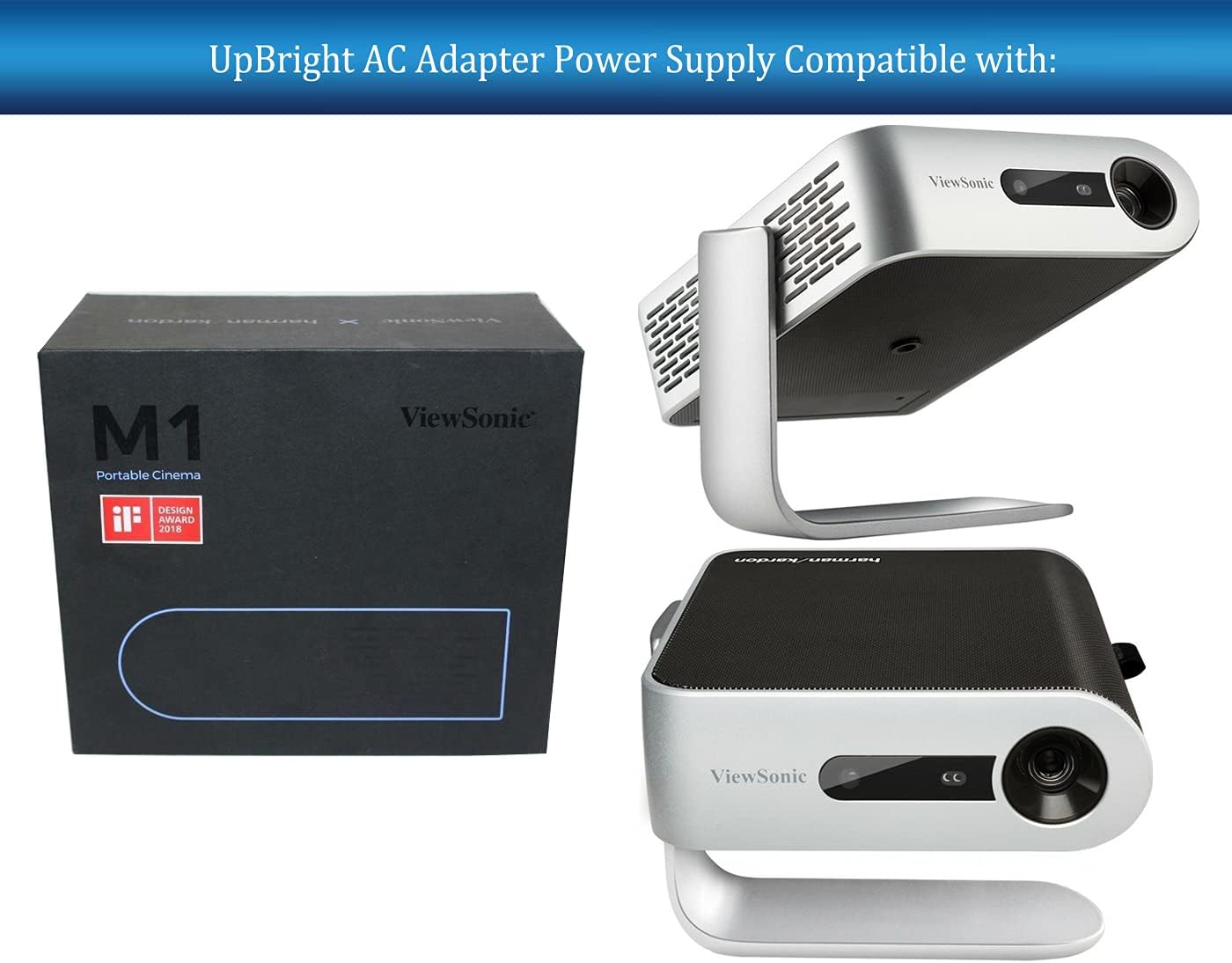 19V ACDC Adapter for ViewSonic M1 Portable Cinema LED Projector in ...