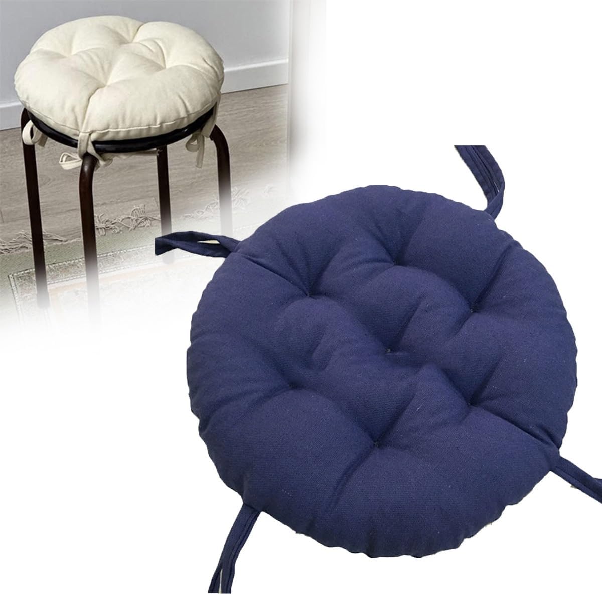 Amazon.com: Outdoor Round Bistro Seat Cushions with Ties, Super Soft ...