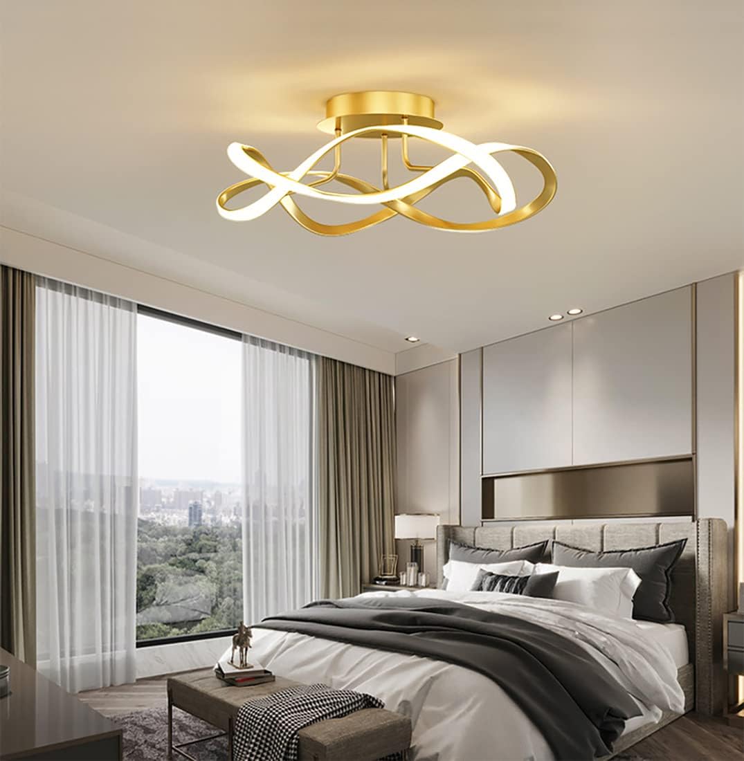 Amazon.com: LED Ceiling Light, Dimmable Bedroom Ceiling Lamp with ...