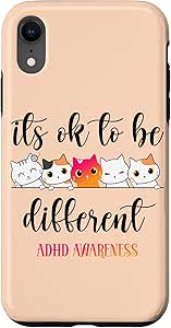 Amazon.com: iPhone XR ADHD Awareness Cat Its Ok to Be Different ASD ...