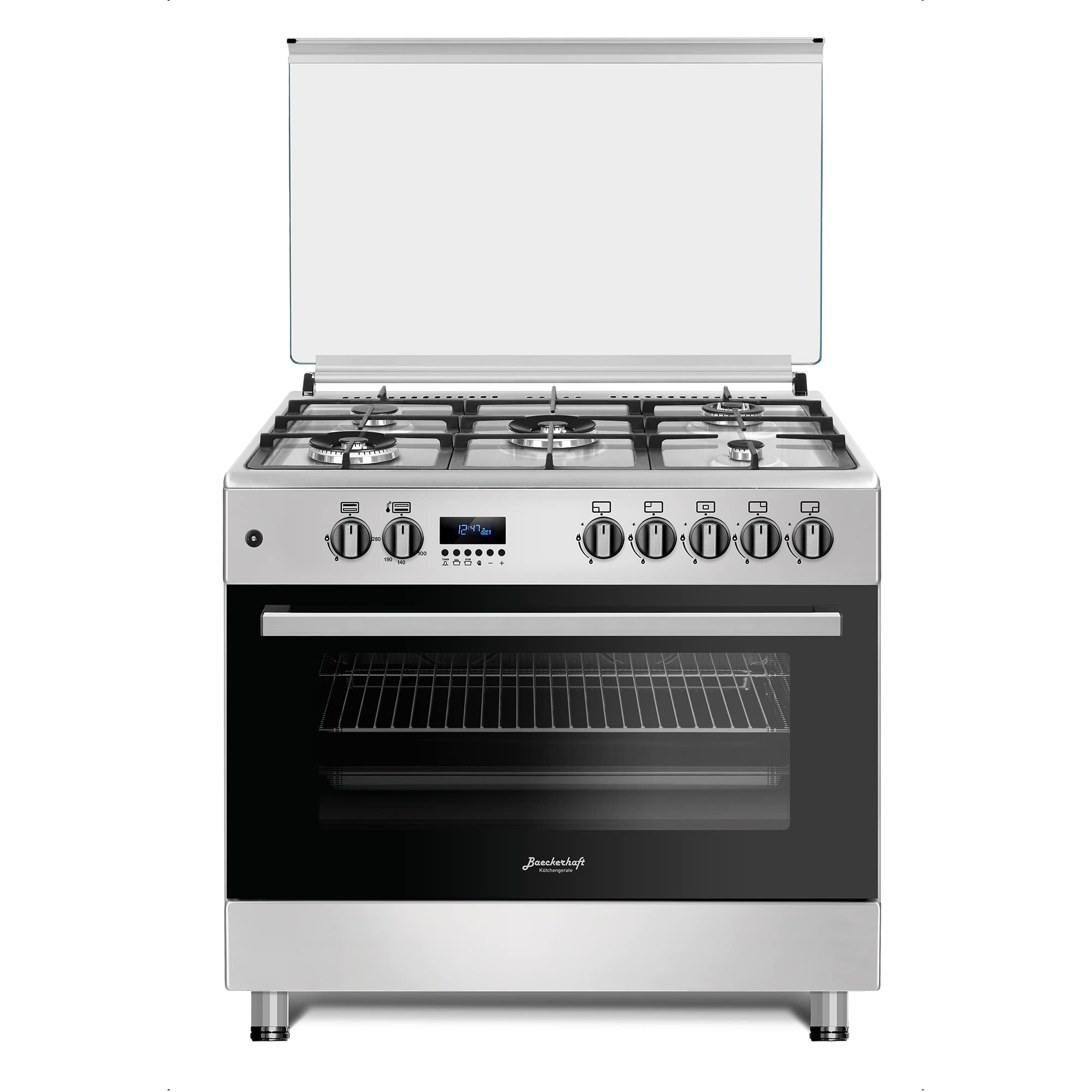 Buy Baeckerhaft 90cm free standing cooking range with 03 Woks, Digital ...