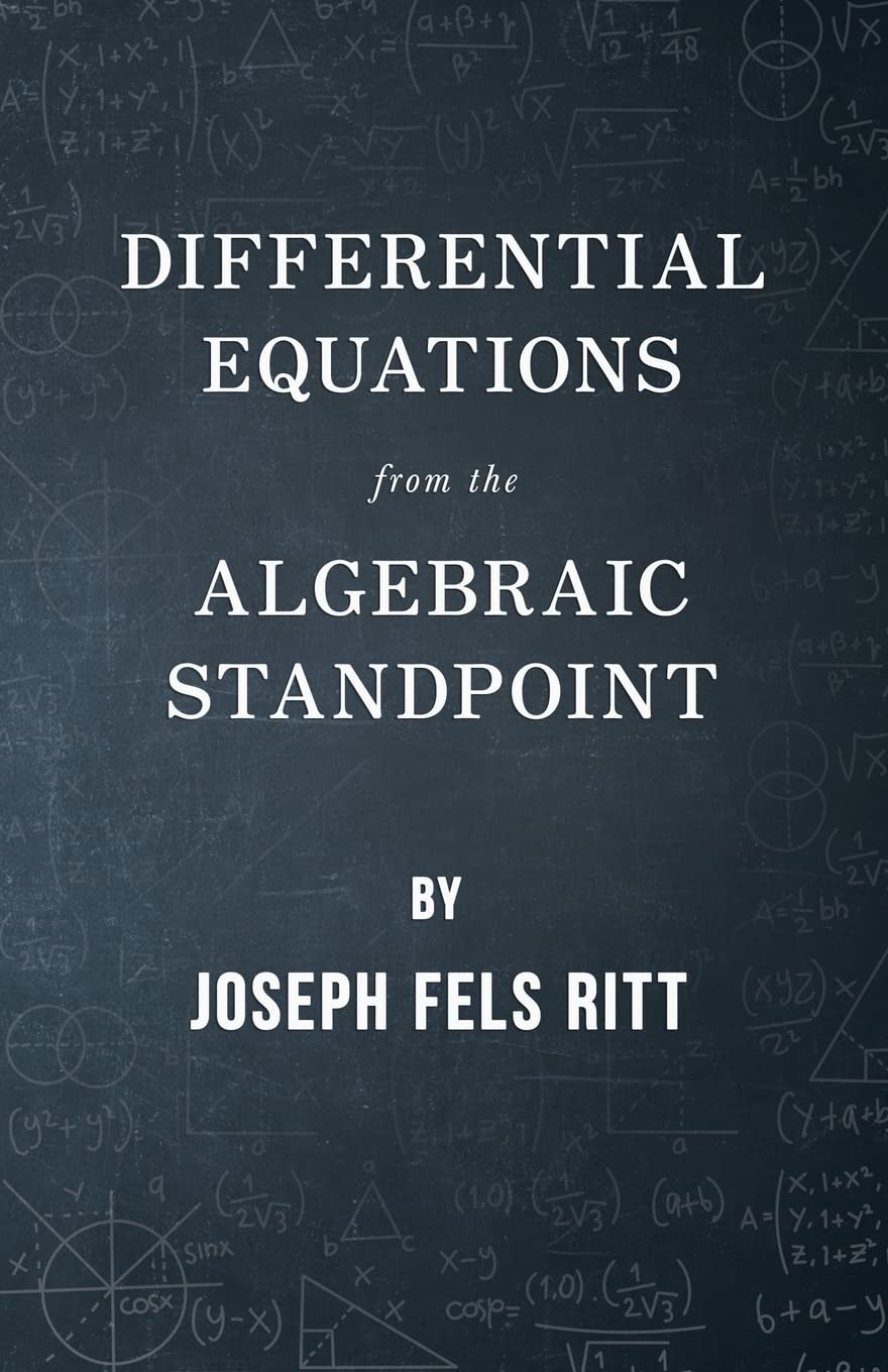 Snapklik.com : Differential Equations From The Algebraic Standpoint
