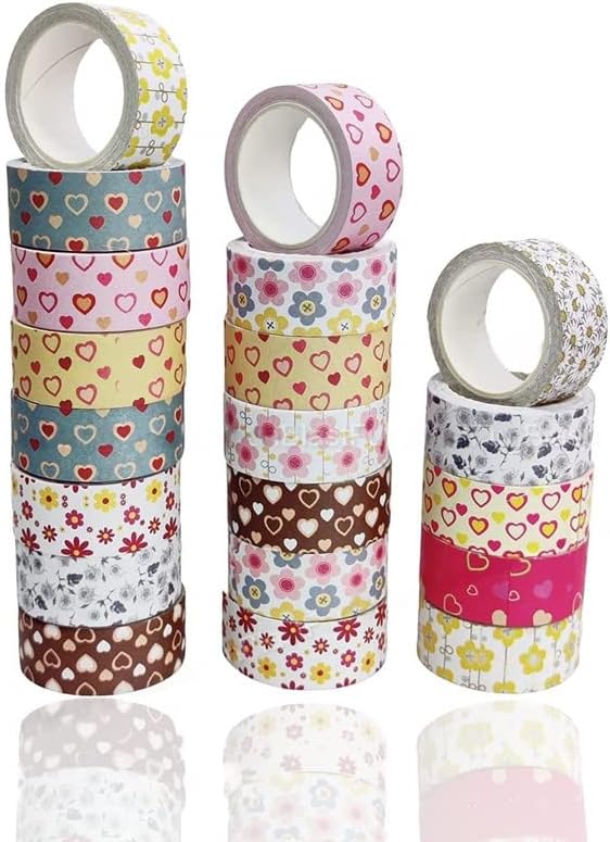 JAPSI Adhesive Colorful Decorative designers Tape Rolls - Set of 10 Pcs ...