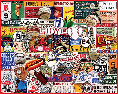 White Mountain Puzzles – I Love Baseball – 1000 Piece Jigsaw Puzzle ...