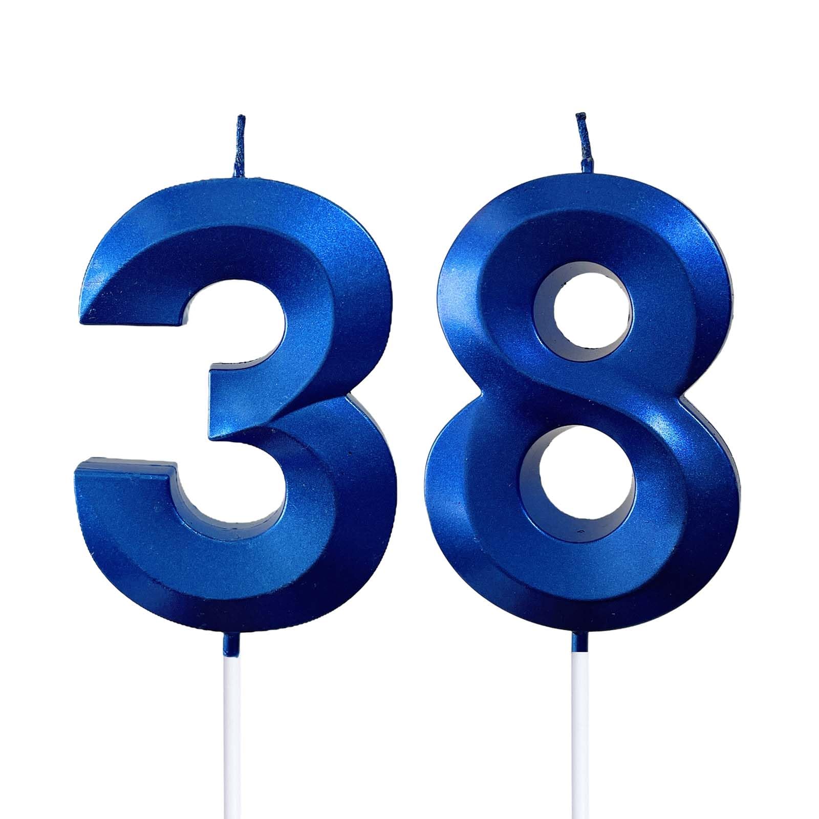 Amazon.com: 2.76" 38th 83rd Number Candles Birthday Gifts for Women Men ...
