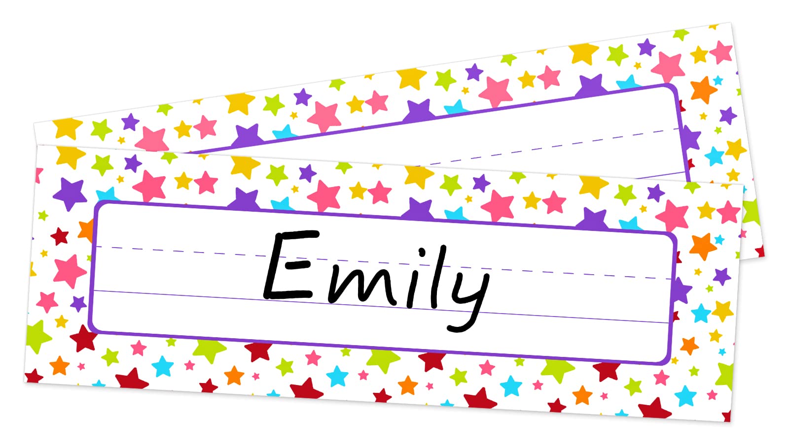 Buy FaCraft Name Plates for Student Desks 36PCS Confetti Name Tags for ...