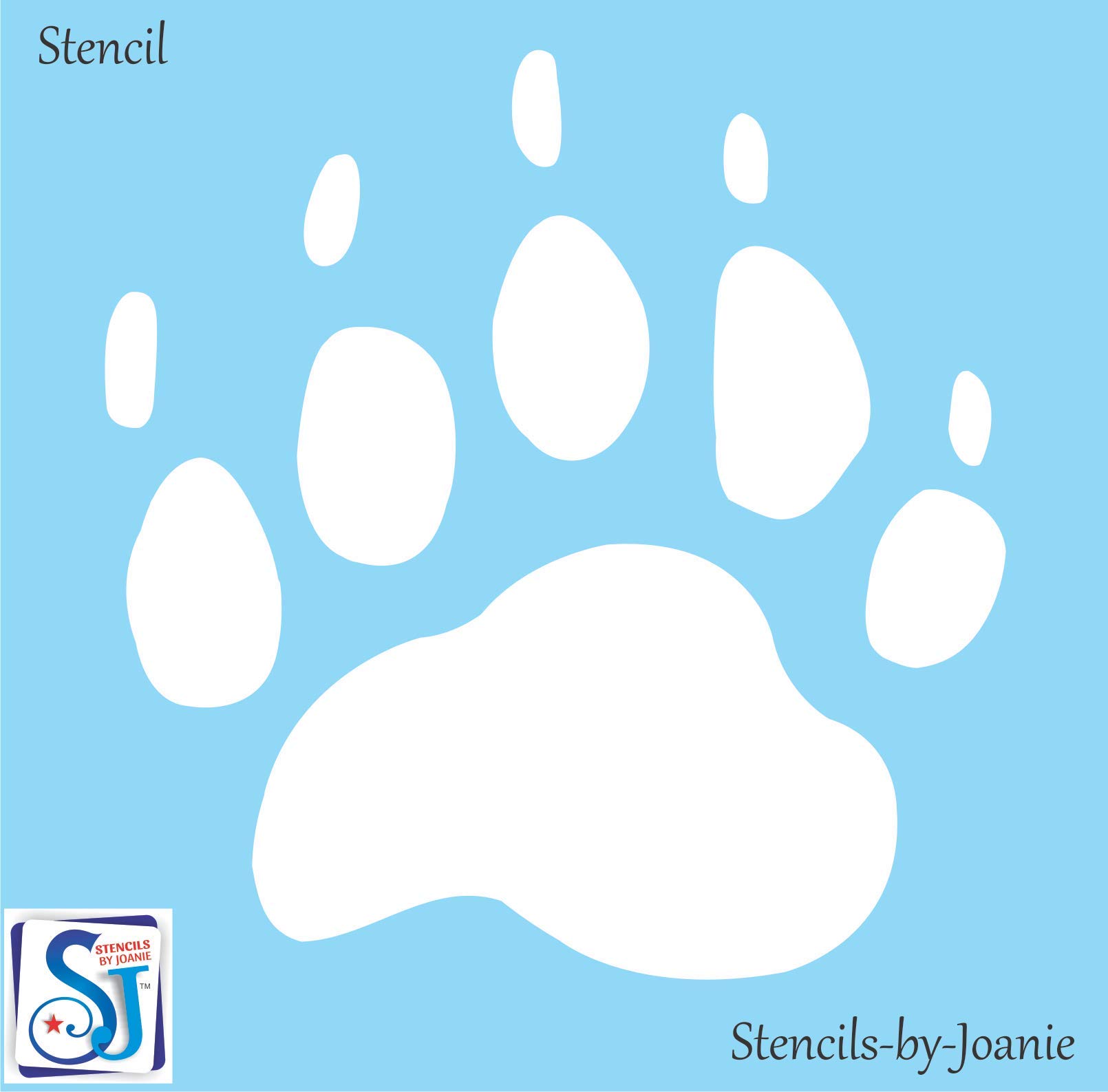 Bear Paw Print Stencil