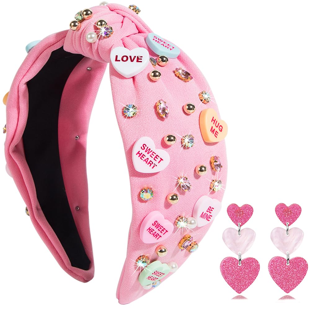 Amazon.com : Gosuoa Valentine's Day Headband for Women,knotted Headband ...