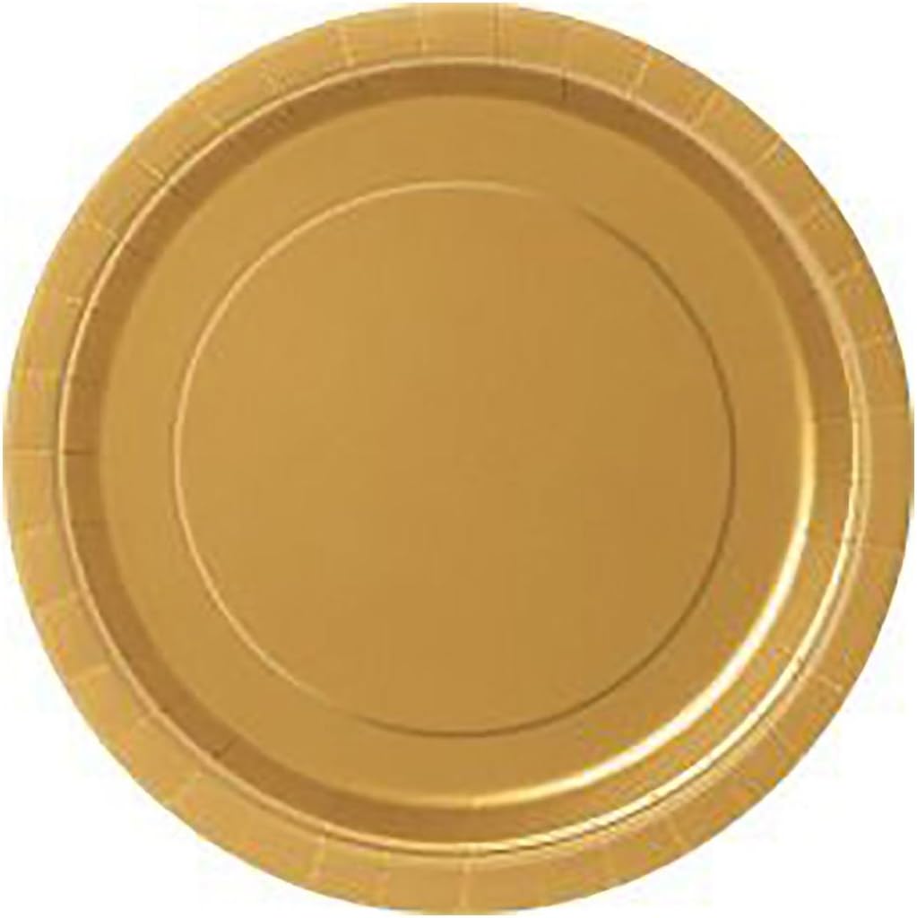 Amazon.com: MA ONLINE Solid Colors Plain 9 Inch Round Paper Plate ...