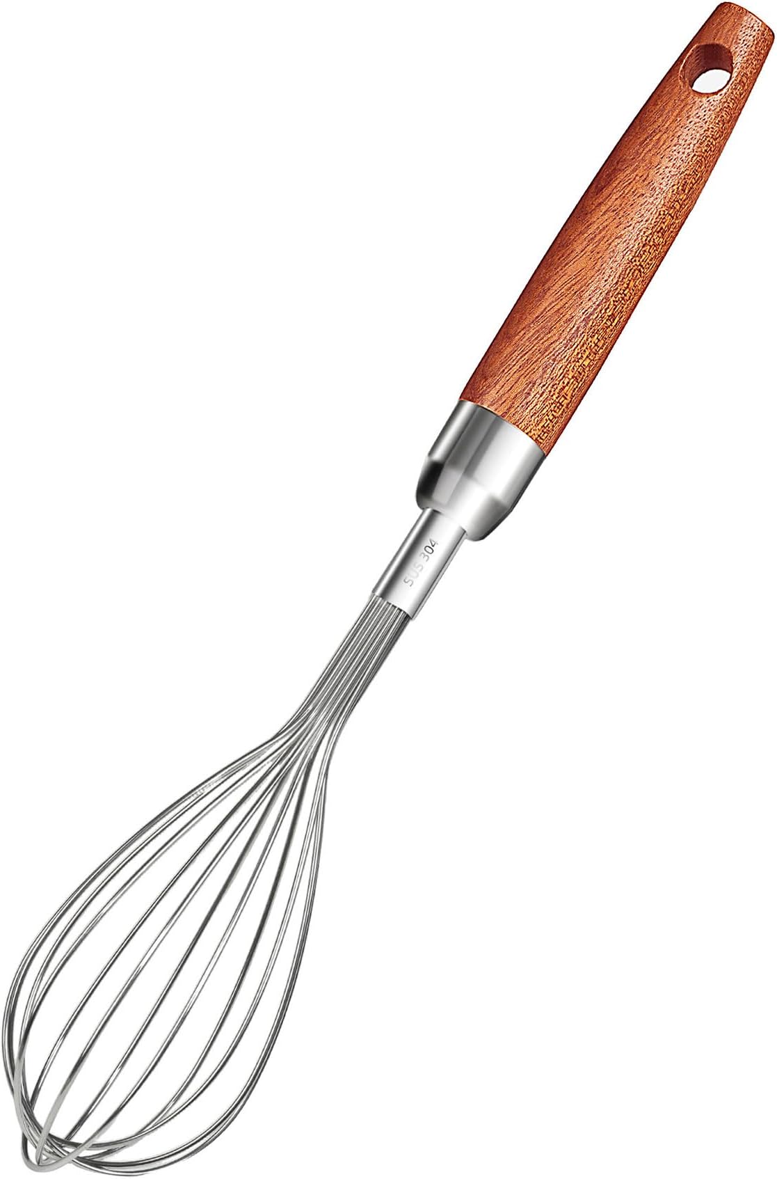 Amazon.com: HOMMYBT Stainless Steel Black Walnut Handle Whisk - Home ...