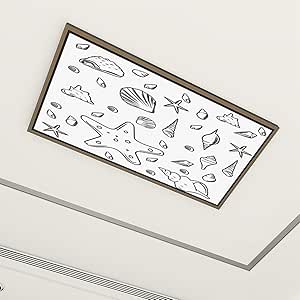 Decorative Fluorescent Light Covers for Ceiling Lights 6 Packs Set sea ...