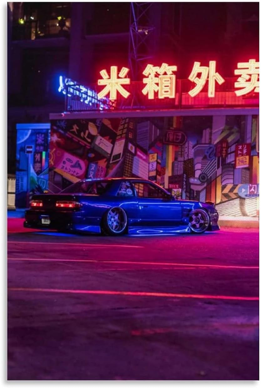 Amazon.com: Maisuimaoyi JDM Car Poster Skyline R34 Poster Decorative ...
