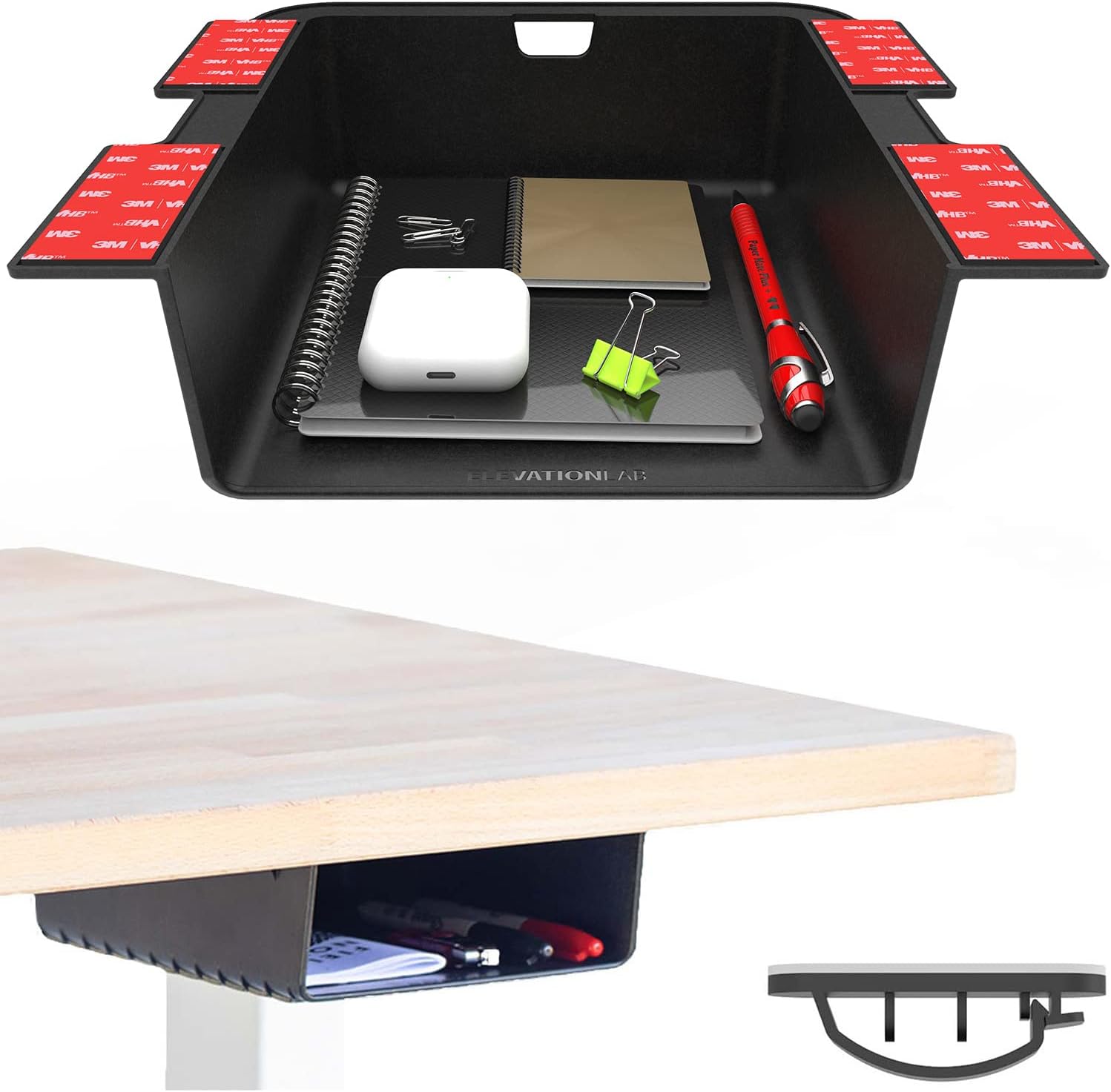 Amazon.com: Elevation Shelf XL - Under Desk Storage Shelf/Desk ...