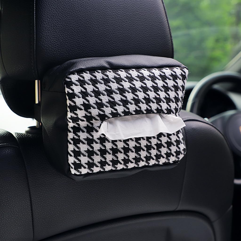 ZIBUYU® Car Tissue Box Holder Black Tissue Box Tissue Paper Holder ...