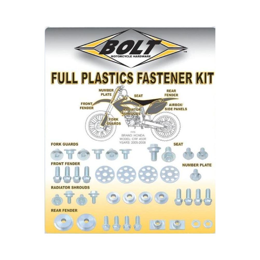 Amazon.com: Bolt Motorcycle Hardware (HON-0007124) Full Plastics ...