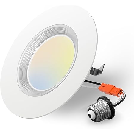 Amico 1 Pack 4 inch 5CCT LED Recessed Lighting with Night Light, 8W=60W ...