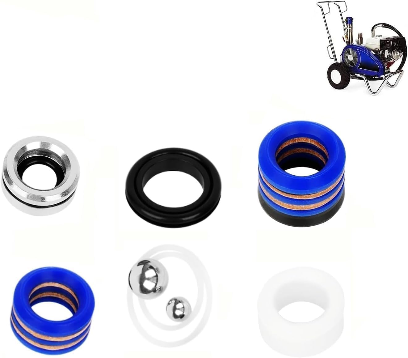 Amazon.com : 244194 Pump Repair Packing Kit Compatible with Graco ...