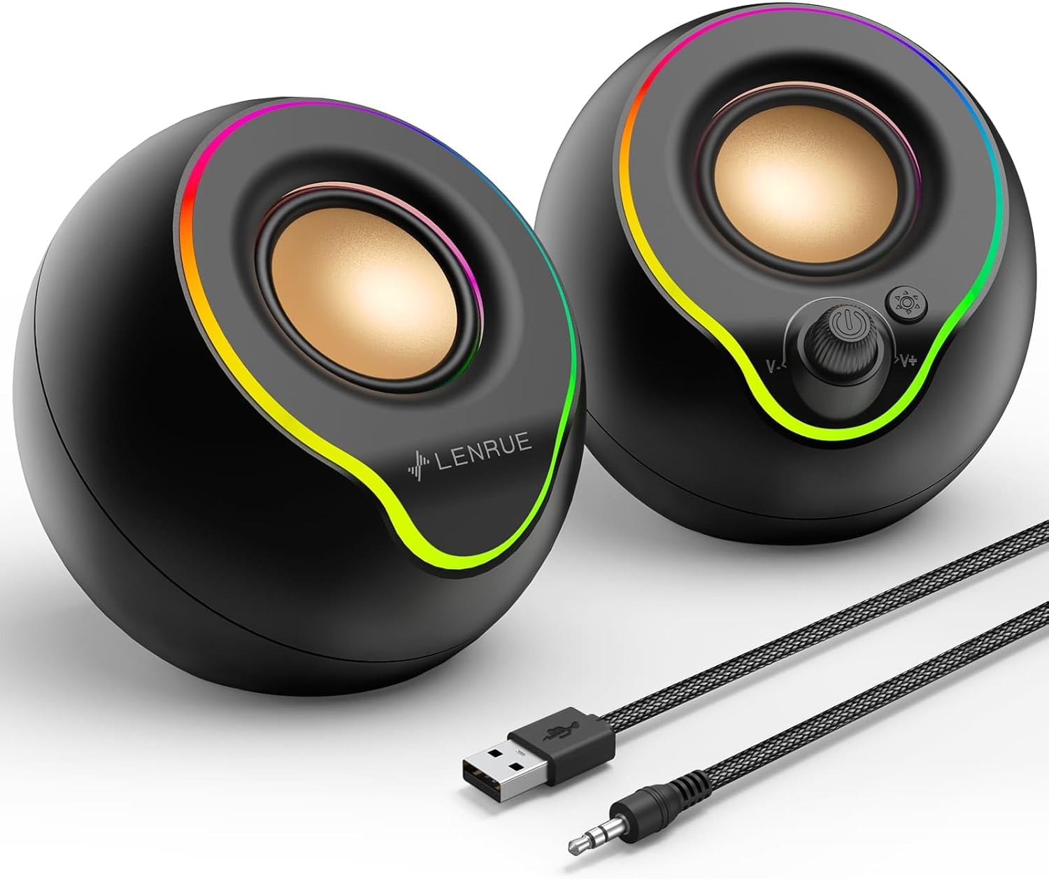 LENRUE Computer Speakers, PC Speakers with Colorful Philippines | Ubuy