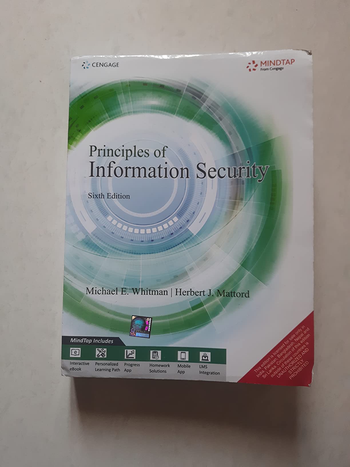 Principles of Information Security with MindTap : Michael E. Whitman ...