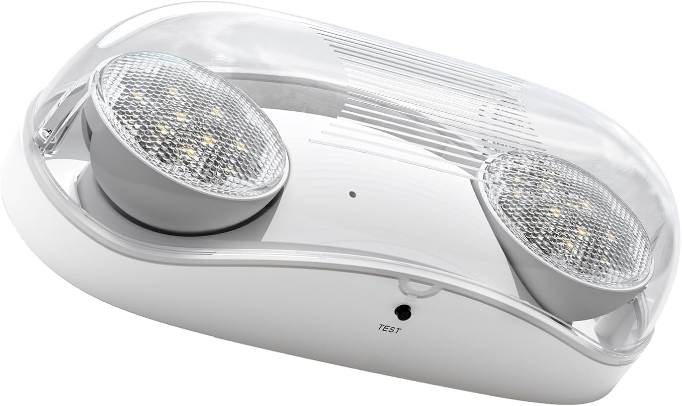 Outdoor Rated High Output White LED Emergency Light (Bug Eyes) with ...