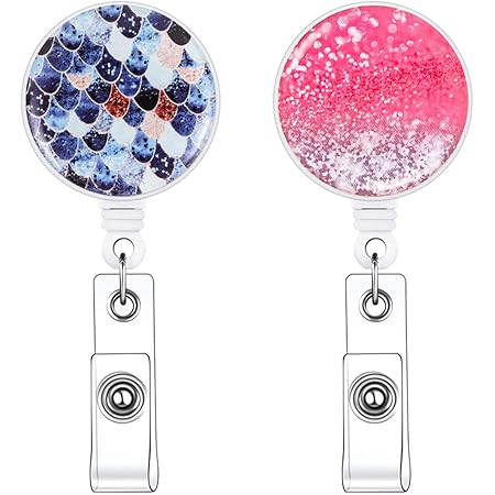 Retractable Badge Holder, Lightweight Plastic Badge Reel Retractable ...