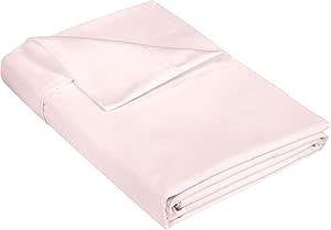 Amazon.com: 400 Thread Count 100% American Grown Cotton Pink Flat Sheet ...