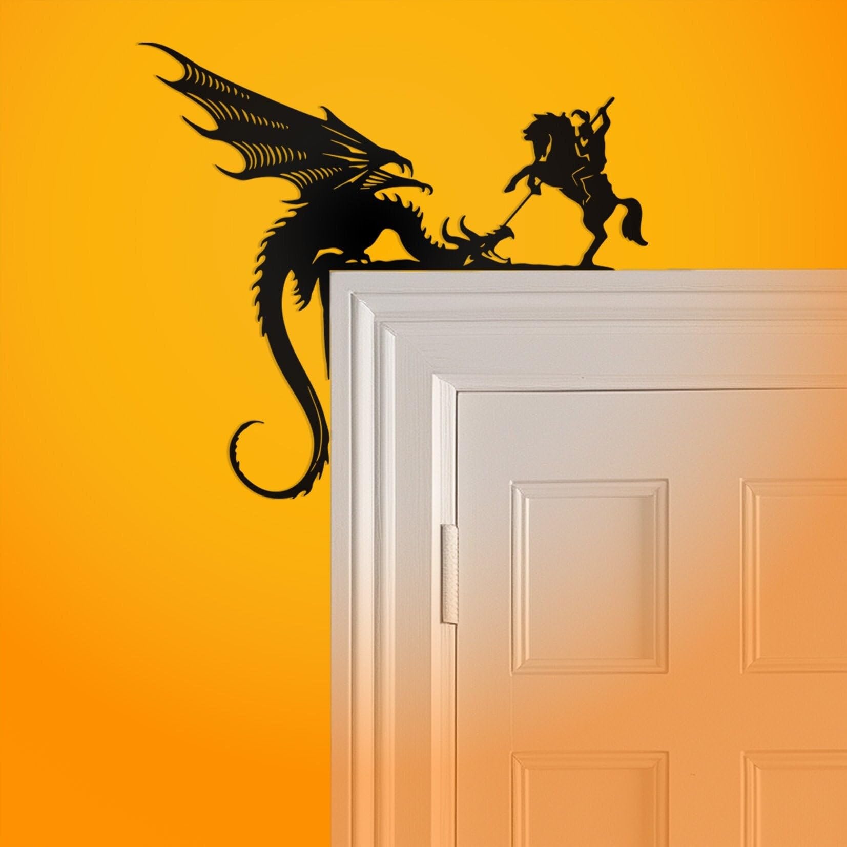 Amazon.com: Dragon Slayer Metal Door Frame Topper, Door Frame Corner ...