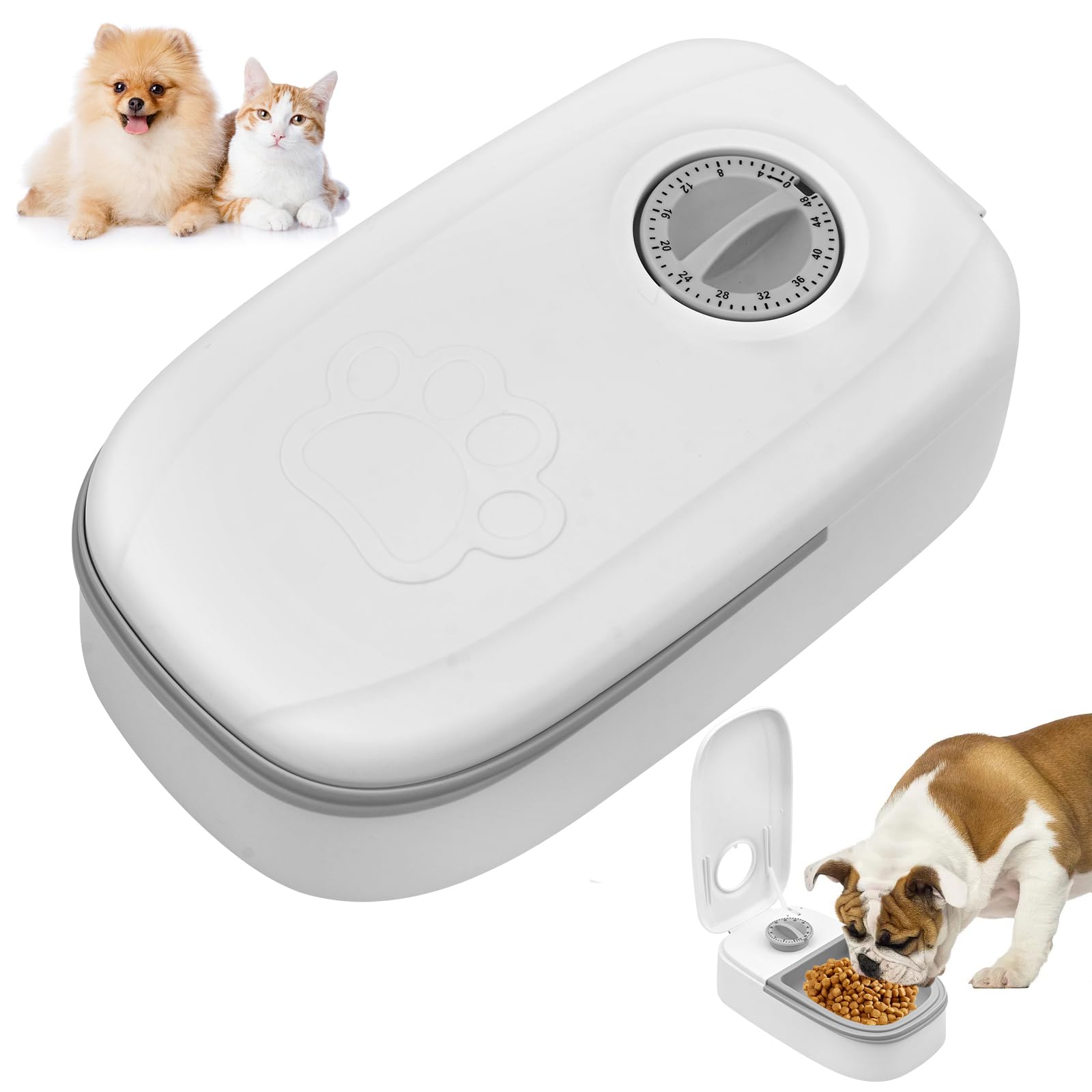Automatic Cat Feeder with 48H Timer, 350ML Automatic Pet Feeder, Timed ...
