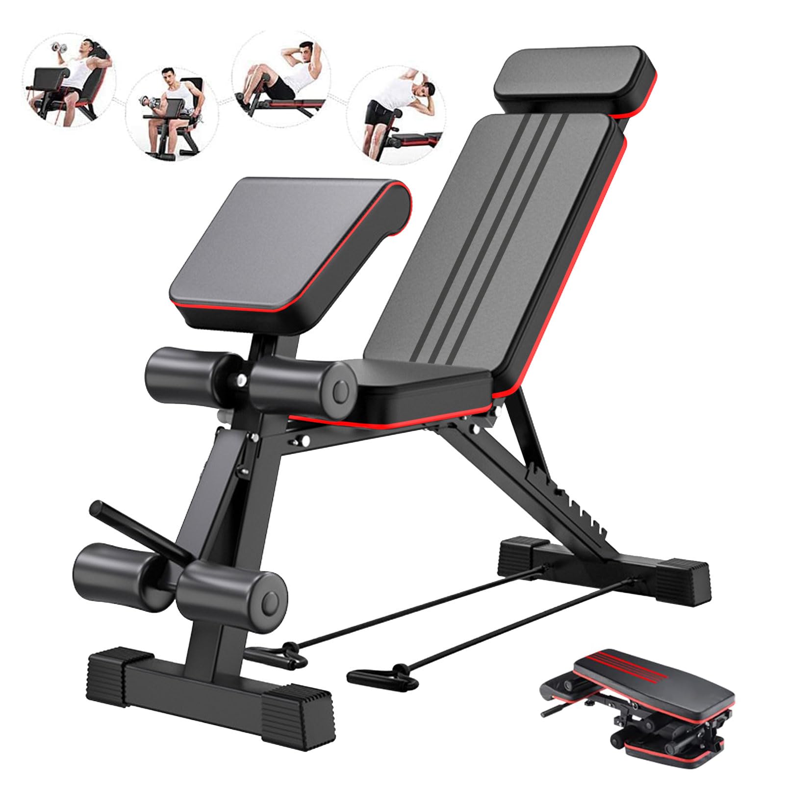 Buy Adjustable Weight Bench,Strength Training Workout Bench for Full ...