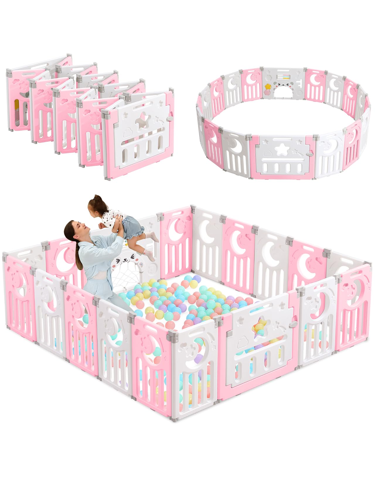Amazon.com : Dripex Baby Playpen, Foldable Playpen for Babies and ...