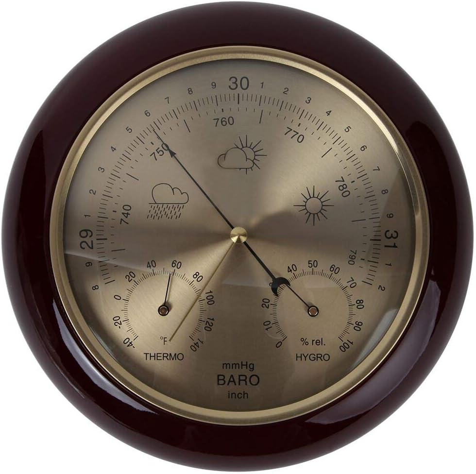 Amazon.com : Lily's Home Weather Station Wall Decor, Wood Frame ...