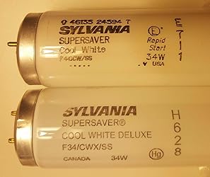 Sylvania 22462 - F34CWX/SS/2PK CP Straight T12 Fluorescent Tube Light Bulb - Amazon.com