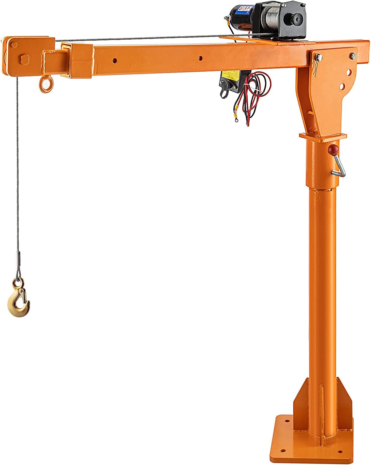 VEVOR Davit Crane, 1100 lbs Truck Crane with Electric Winch 3000 lbs ...