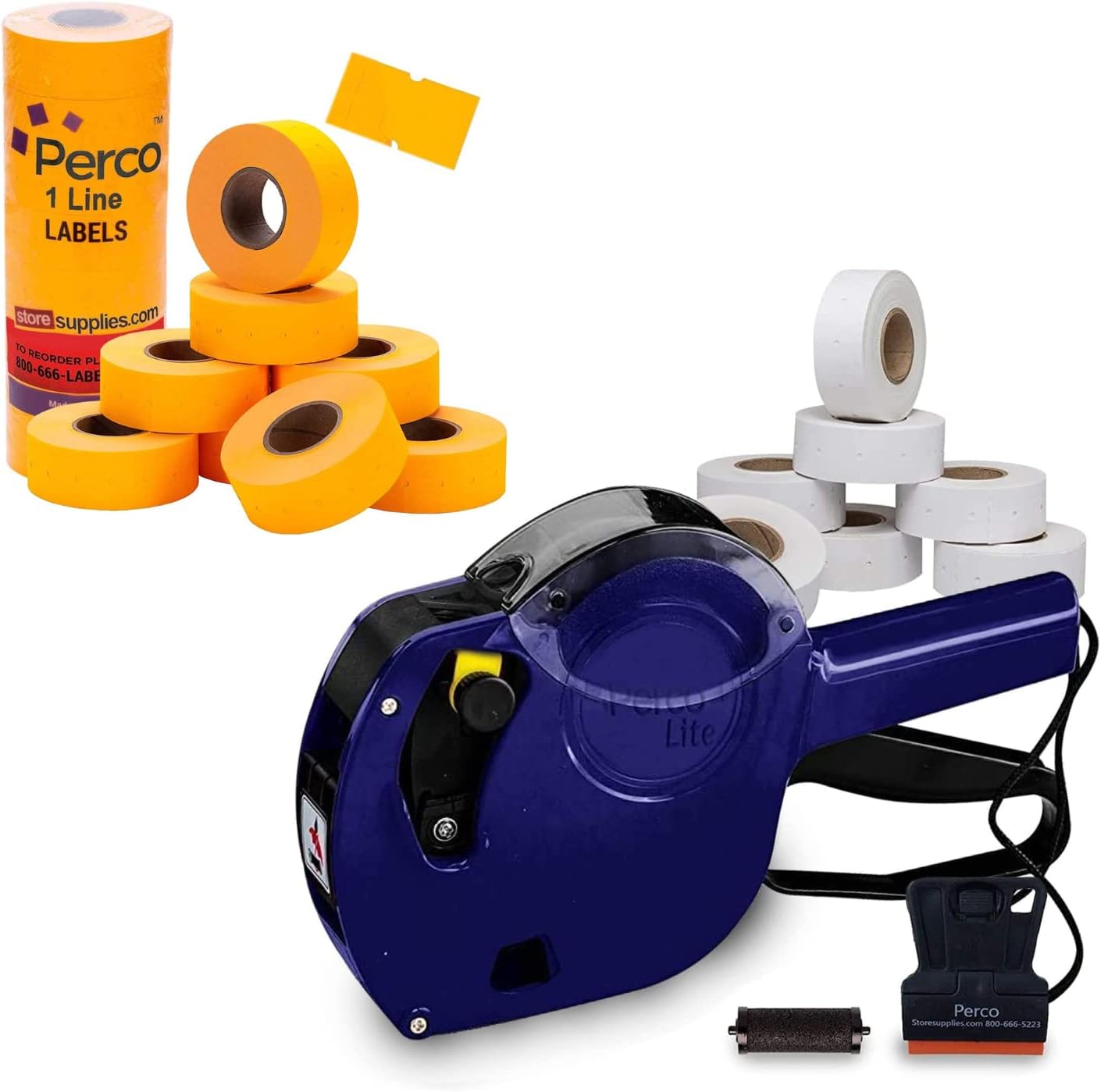 Amazon.com : Perco Lite 1-Line Price Gun with 5,000 Blank White Labels ...