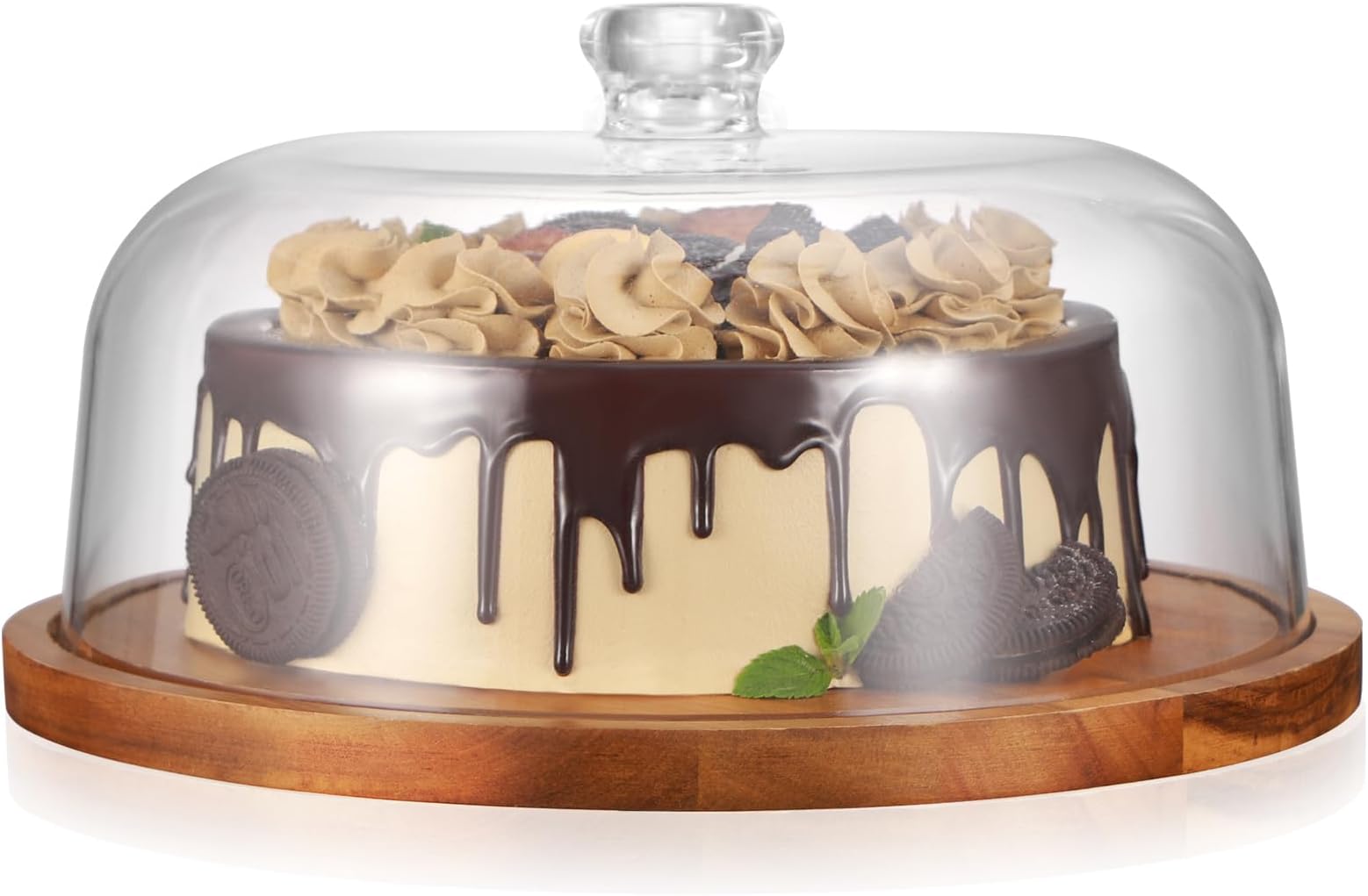 Amazon.com | MyGift 7.5 Inch Small Clear Glass Dessert/Cheese Cloche ...