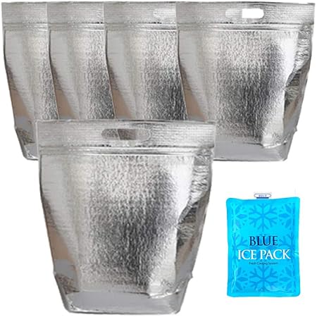 Amazon.com : Foil Thermal Sandwich Bags - 5 Pack - Reusable Insulated ...