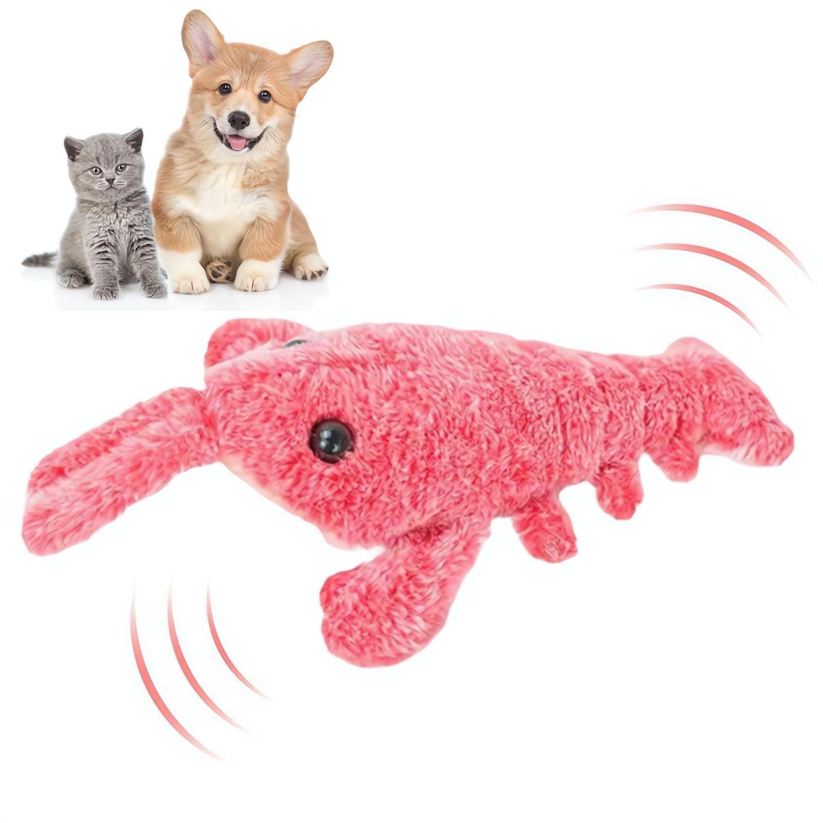 Floppy Lobster Interactive Dog Toy,2024 Upgrade Jumping Moving Dog Toys ...