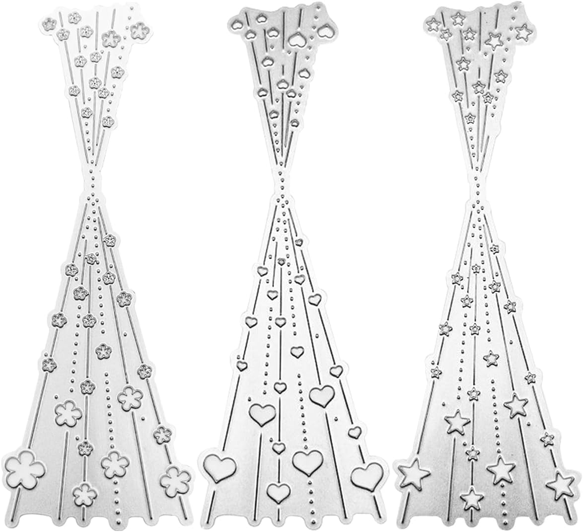 Amazon.com : 3 Pcs Cutting Dies for Cards Making, SENHAI Bubble Spotty ...