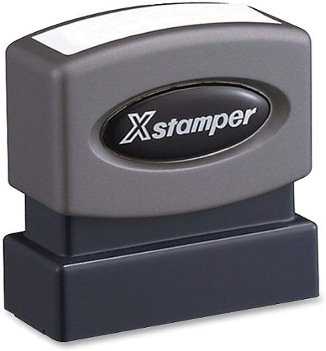 Amazon.com : Xstamper One-Color Title Message Stamp, Revised, Pre-Inked ...