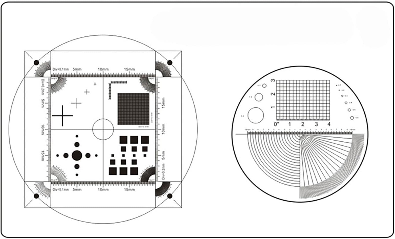 Soft Ruler Microscope Micrometer Calibration Slide Line Width Particle ...