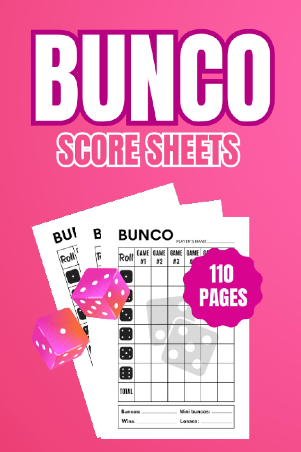 Bunco Score Sheets: Bunco Score Pads For Scorekeeping | Single Sided ...